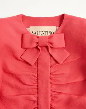 Valentino Garavani Crispy Light Wool Jacket - Coral