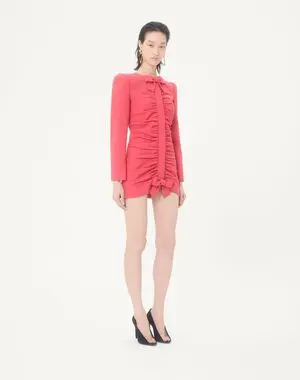 Valentino Garavani Crispy Light Wool Jacket - Coral