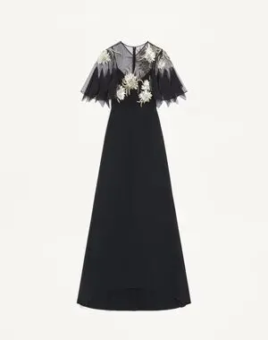 Valentino Garavani Embroidered Cady Couture Gown - Black/silver
