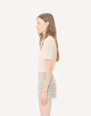 Valentino Garavani Embroidered Crepe De Chine Top - Coral/silver
