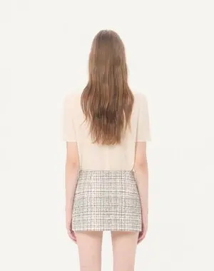 Valentino Garavani Embroidered Crepe De Chine Top - Coral/silver