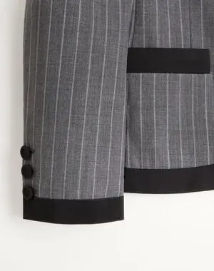 Valentino Garavani Pinstripe Silk Jacket - Grey