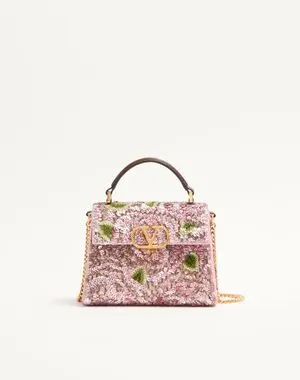 Valentino Garavani Valentino Garavani VSLing Mini Embroidered Handbag Pink/multicolour