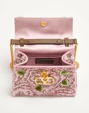 Valentino Garavani Vsling Mini Embroidered Handbag - Pink/multicolour