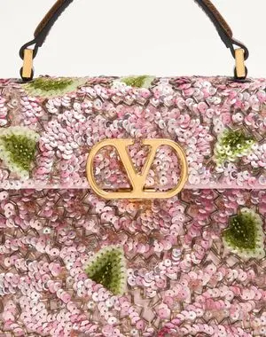 Valentino Garavani Vsling Mini Embroidered Handbag - Pink/multicolour