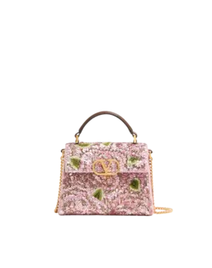 Valentino Garavani Vsling Mini Embroidered Handbag - Pink/multicolour