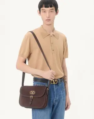 Valentino Garavani Wool Polo With Vlogo Embroidery - Beige