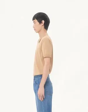 Valentino Garavani Wool Polo With Vlogo Embroidery - Beige