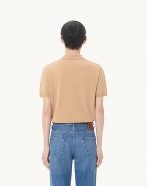 Valentino Garavani Wool Polo With Vlogo Embroidery - Beige