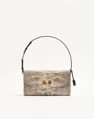 Valentino Garavani Devain Small Shoulder Bag With Vlogo Signature - Grey/black