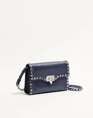 Valentino Garavani Rockstud Small Shoulder Bag - Navy