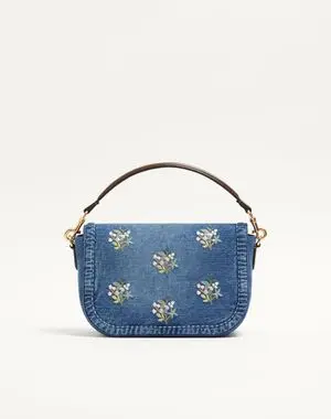 Valentino Garavani Alltime Medium Shoulder Bag - Denim