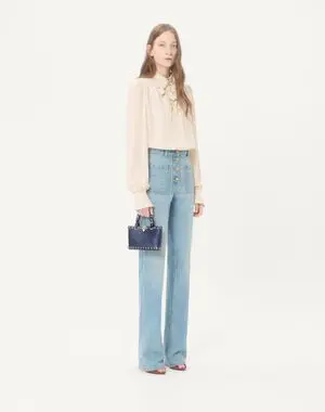 Valentino Garavani Rockstud Mini Shopping Bag - Navy