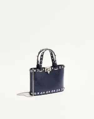 Valentino Garavani Rockstud Mini Shopping Bag - Navy