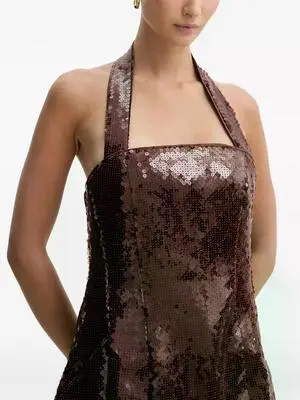 Bardot Halterneck Sequin Dress
