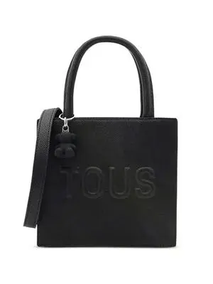 TOUS Mini Cube Embossed Tote - Black