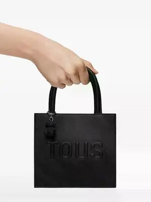 TOUS Mini Cube Embossed Tote - Black