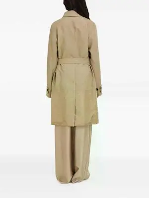FERRAGAMO Duster Coat With Satin Inserts - Neutrals