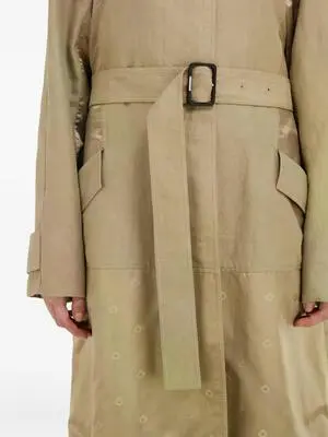 FERRAGAMO Duster Coat With Satin Inserts - Neutrals