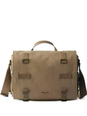 Prada Canvas Messenger Bag - Neutrals