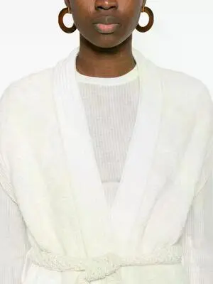 FORTE_FORTE Belted Fringe Jacket