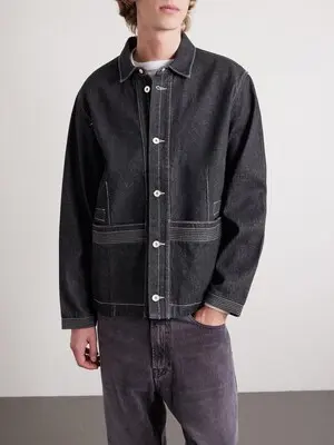 Folk Anniversary Denim Jacket - Black