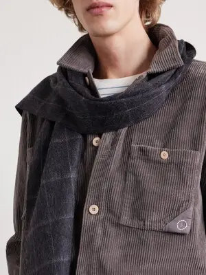 Folk Anniversary Patch Cotton-corduroy Overshirt - Brown