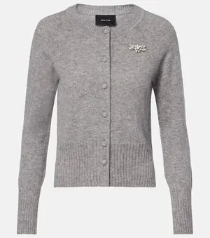 Simone Rocha Embellished Cashmere Cardigan - Grey