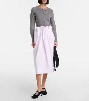 Simone Rocha Embellished Cashmere Cardigan - Grey
