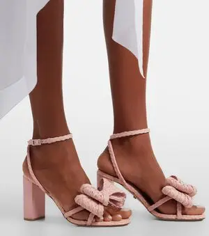 Mach & Mach Cadeau Raffia-effect Sandals