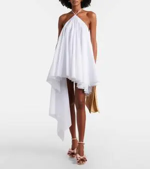 Mach & Mach Cadeau Raffia-effect Sandals