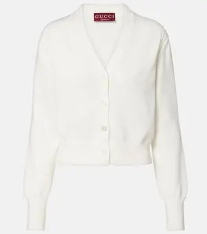 Gucci Gg Cotton Cardigan - White
