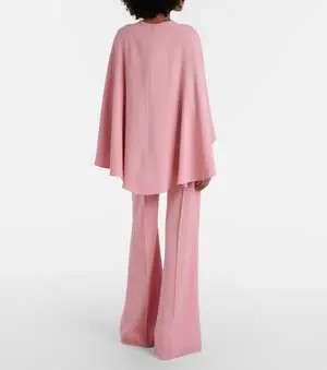Elie Saab Caped Cady Jumpsuit - Pink