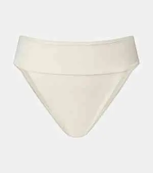 MONTCE Tamarindo Ribbed-knit Bikini Bottoms - White