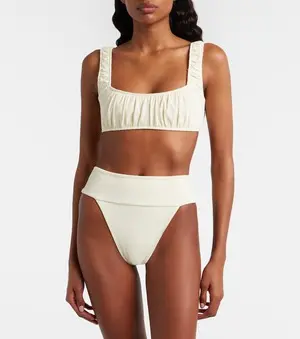 MONTCE Tamarindo Ribbed-knit Bikini Bottom - White