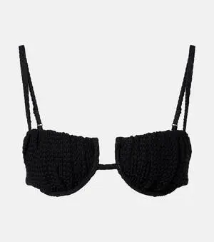 MONTCE Petal Bikini Top - Black