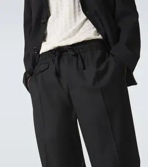 Dolce & Gabbana Virgin Wool Twill Wide-leg Pants
