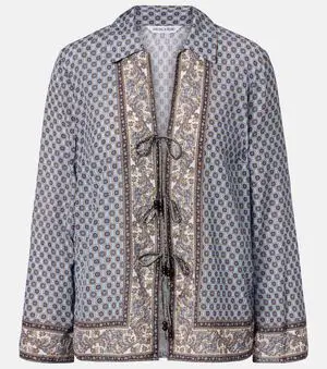 Veronica Beard Eva Printed Blouse - Blue