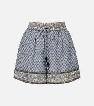 Veronica Beard Vivaldi Printed Shorts - Blue
