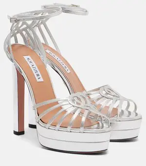 Women's Silver Platform Shoes