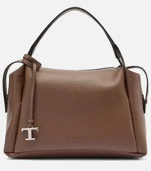 TOD'S Apa Medium Leather Tote Bag - Brown