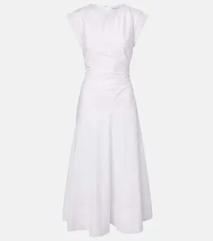 Veronica Beard Lisette Cotton-blend Midi Dress - White