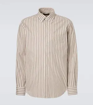 SLOWEAR Striped Cotton Shirt - Beige