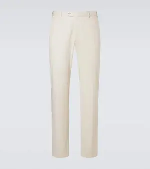 Brioni Cotton-blend Straight Pants