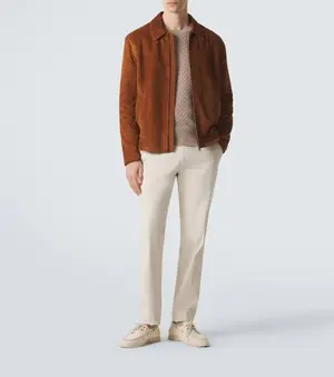 Brioni Cotton-blend Straight Pants