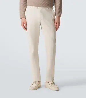 Brioni Cotton-blend Straight Pants