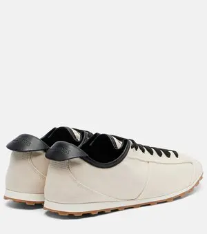 Jacquemus Leather-trimmed Canvas Sneakers - Beige