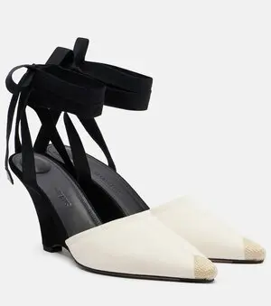 Jacquemus Canvas Wedges Beige