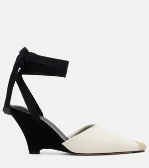 Jacquemus Canvas Wedges - Beige