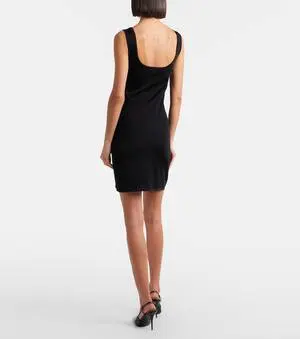 Saint Laurent Jersey Minidress - Black
